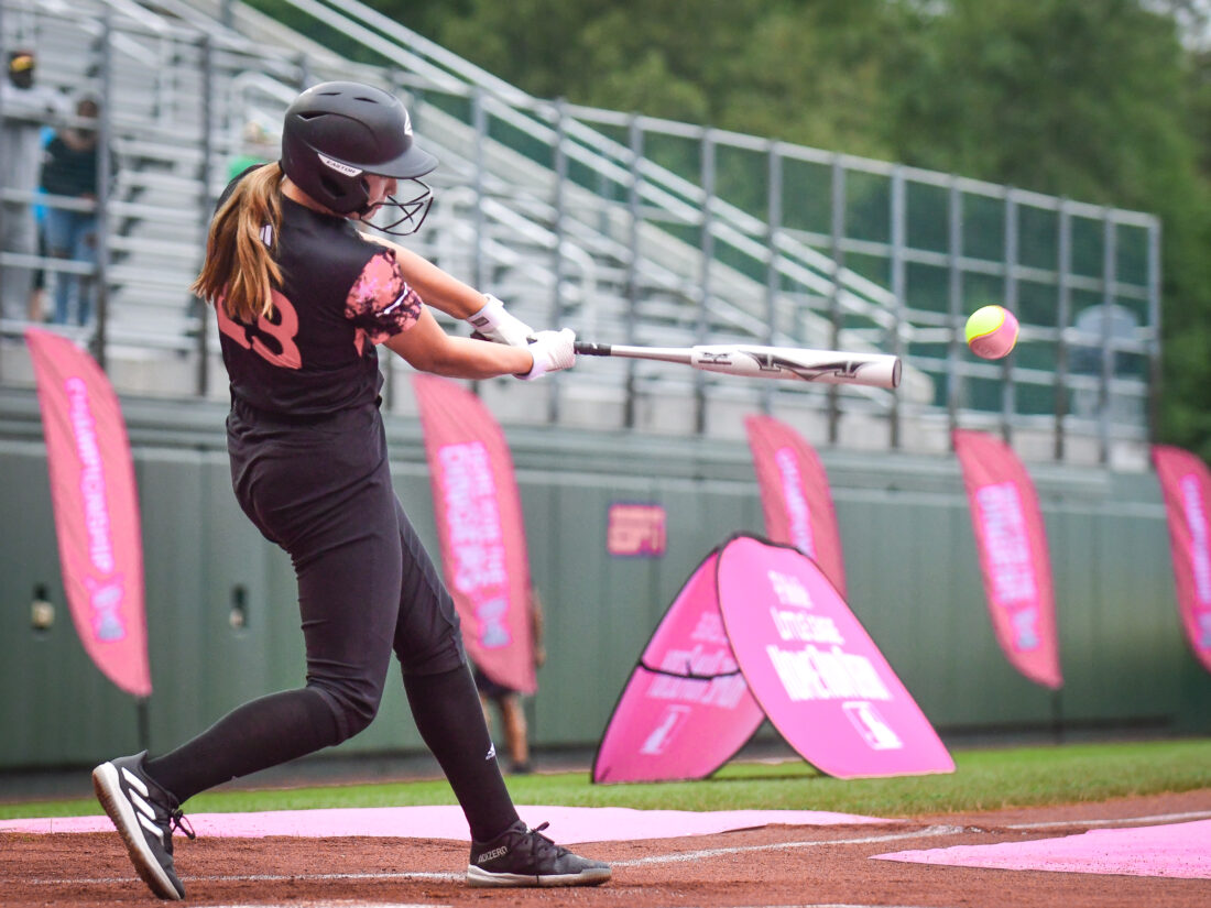 Clinton’s Reagan Weaver competes at the Little League Home Run Derby ...
